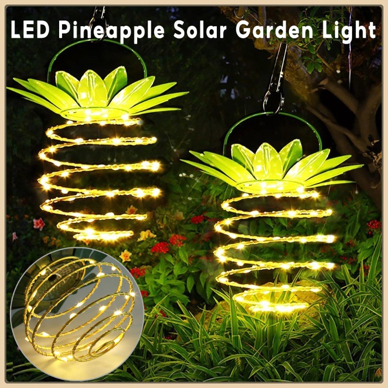 LED Pineapple Solar Garden Light Hanging Decorative Light in The Park ...