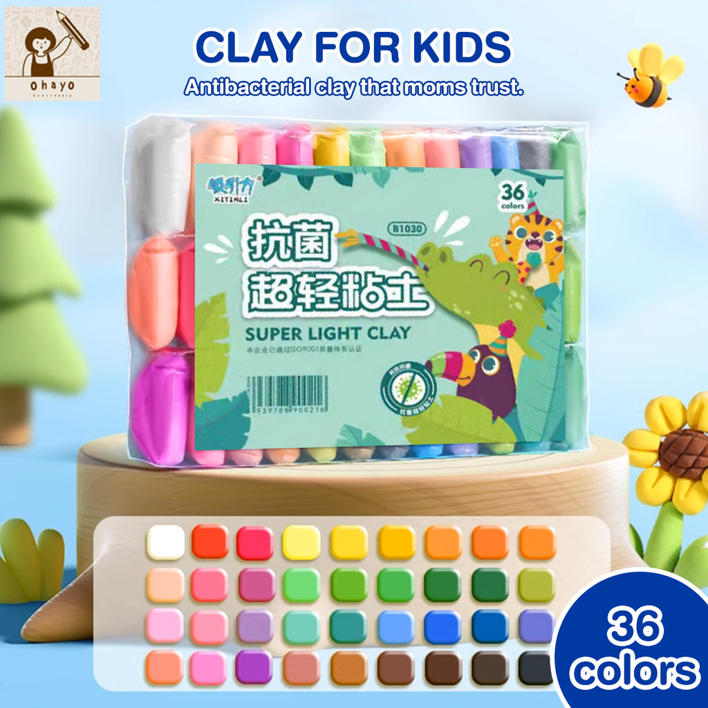 Ultra Light Clay 24/36 Colors Rubber Clay Child Non-toxic Colored Clay ...