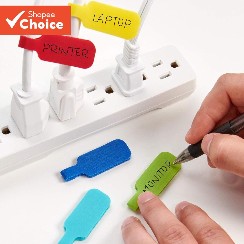32Pcs Colorful Cable Lable Data Line Identification Fiber Wire Tag Self ...