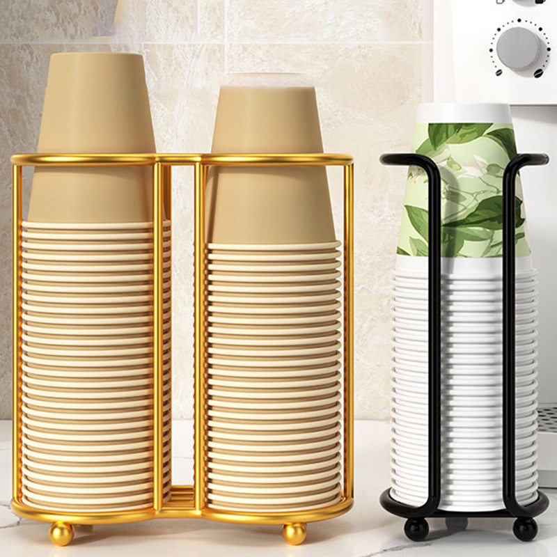 BCF Disposable Cup Storage Holder Rack Shelf Water Tea Cups Wood ...