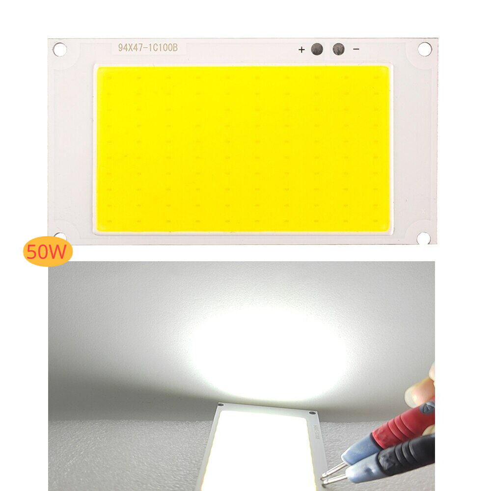 Ultra Bright 94*47mm DC 3V-3.7V 50W COB LED Light Source Chip On Board ...