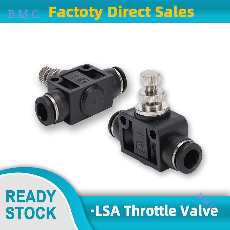Pneumatic SA Trachea Joint Pipe Throttle Valve LSA4 LSA6 LSA8 LSA10 LSA12 PA8/4/6/12mm | Shopee ...