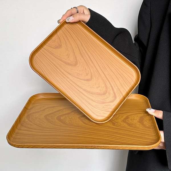 serving stand dessert table display set Dulang bijirin kayu tiruan segi ...