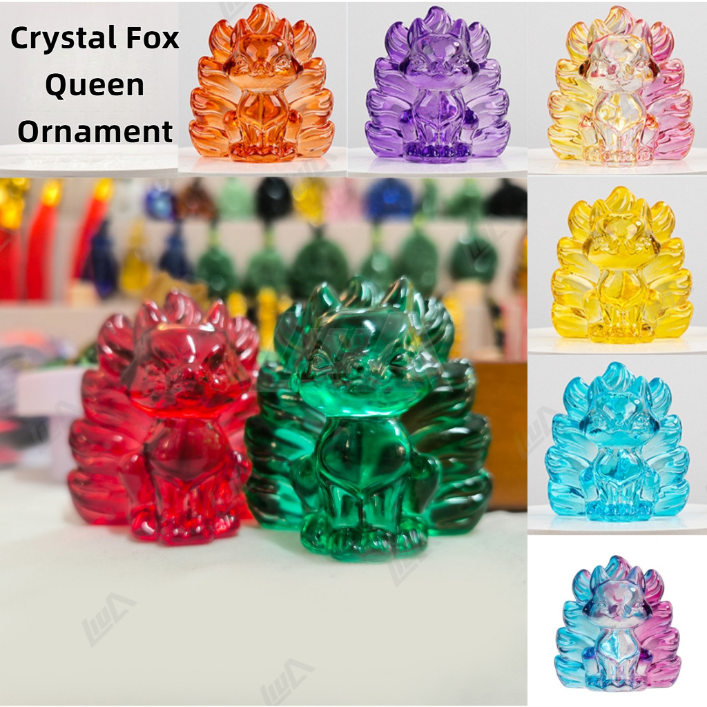 Crystal fox queen ornament Nine tailed fox good luck ornament ...