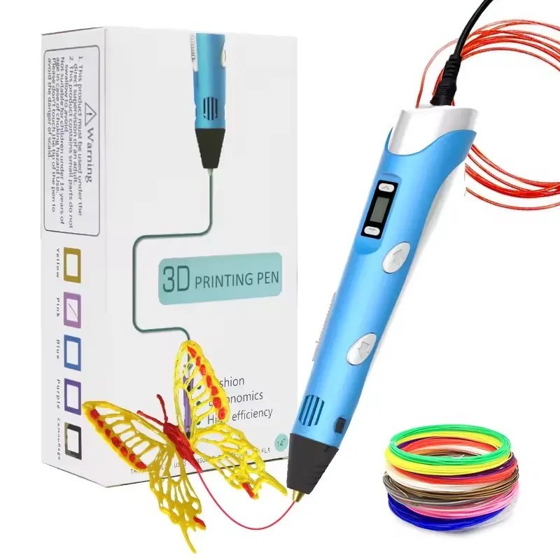 3D Pen Set PLA Printing Doodle Arts Craft Drawing USB Pen Set LCD V2 ...