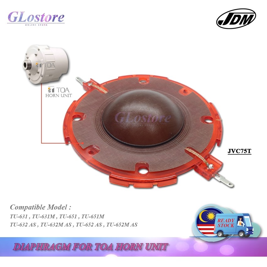 UNIVERSAL REPLACEMENT DIAPHRAGM FOR TOA HORN SPEAKER DRIVER UNIT DTU-65CT DIAFRAGM UNTUK UNIT ...