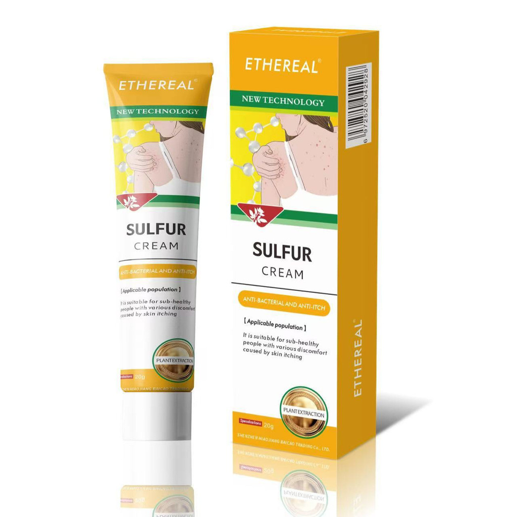 All English Sulfur Cream 20 Mites Scabies Bites Herbal Care Cream Itch ...