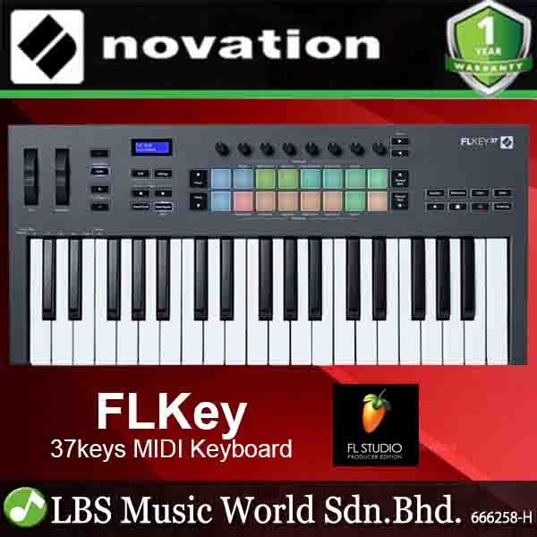 Novation FLkey 37 Velocity Sensitive Keys MIDI Keyboard Controller for ...