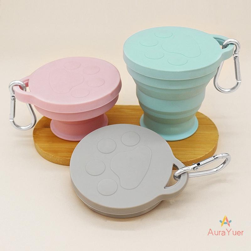 [AuraYuer] 1PC 180ML Folding Cup Mini Retractable Cup Silicone Portable ...