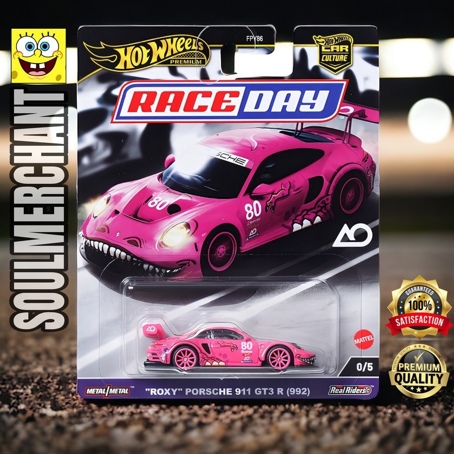 Hot Wheels Race Day Chase ROXY Porsche 911 GT3 R 992 | Shopee Malaysia