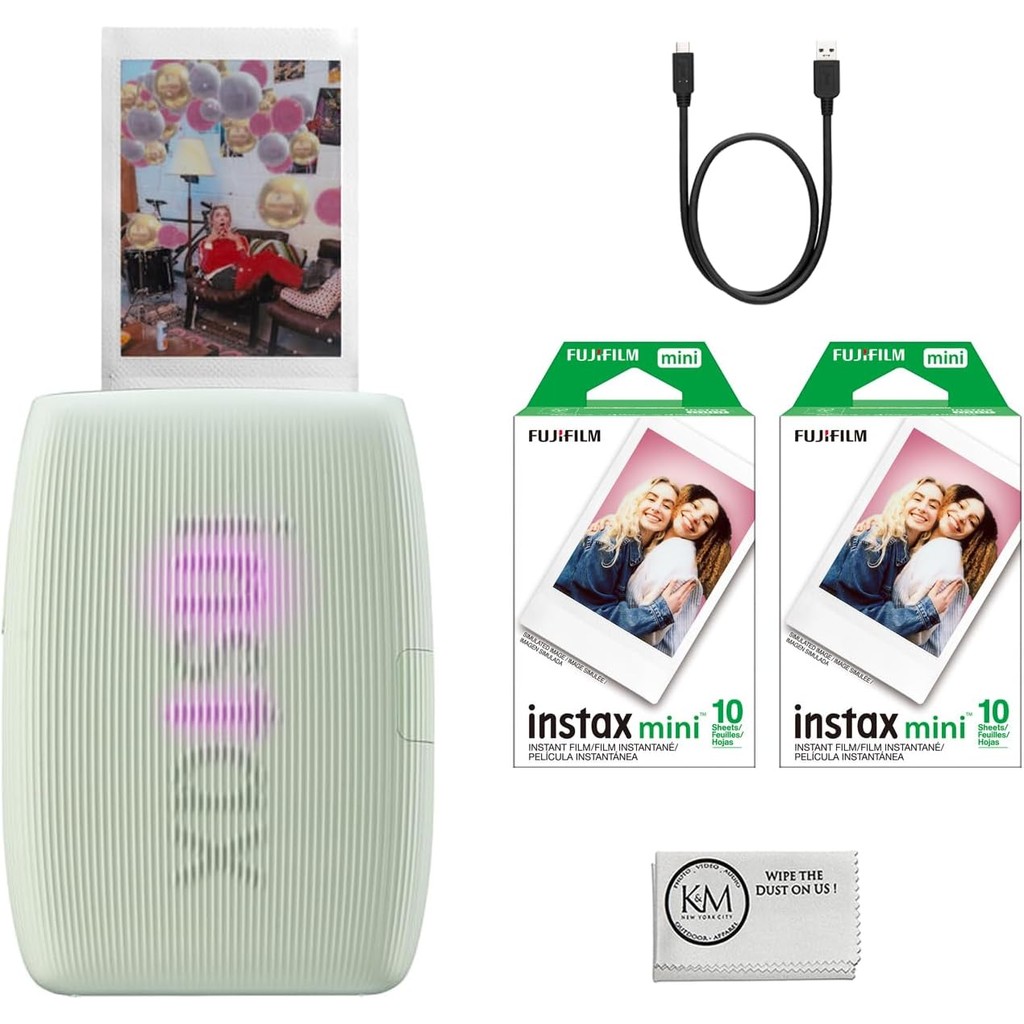 Fujifilm INSTAX Mini Link 3 Smartphone Printer | Sage Green Bundled ...
