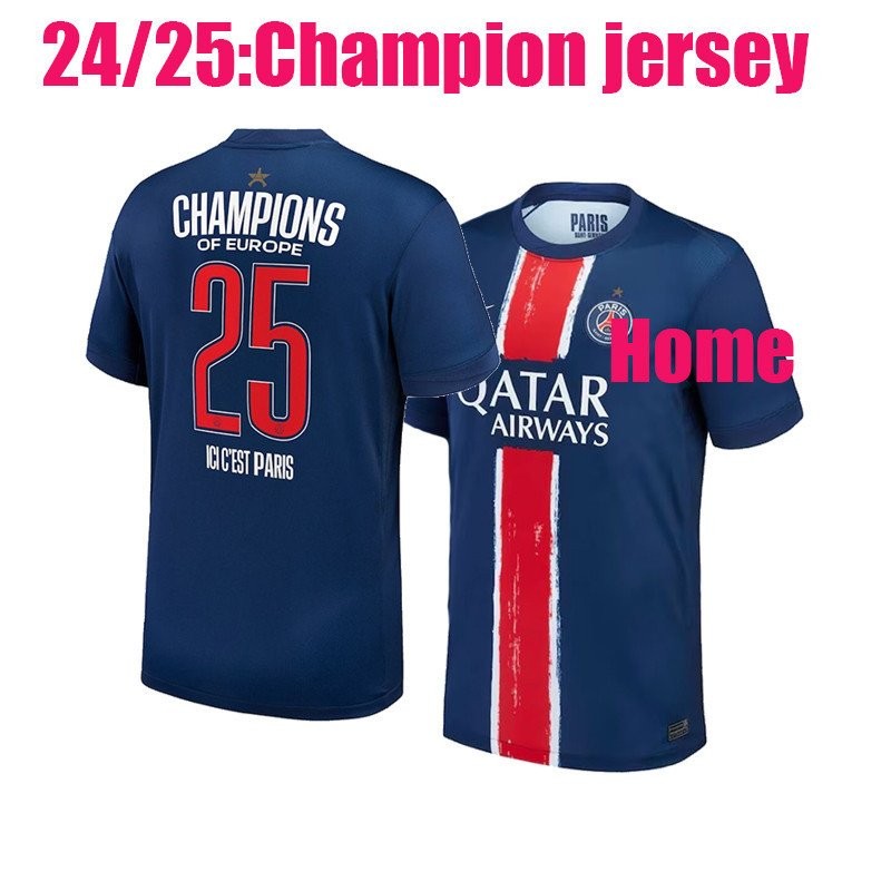 PSG 25/26 aldult Soccer Clothes Paris Home Jerseys O.Dembel Hakimi ...