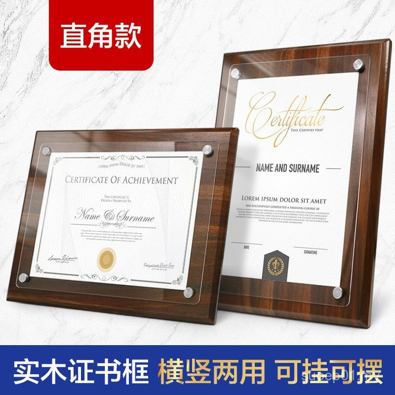 Certificate Photo Frame Wooden a4 Certificate Display Frame Swing Table ...