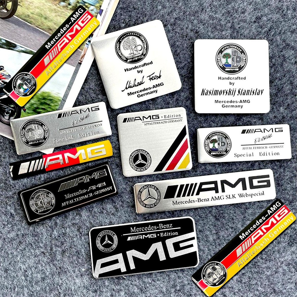 MERCEDES AMG Apple Tree 3D Aluminum Sticker Car Accessories Decoration ...