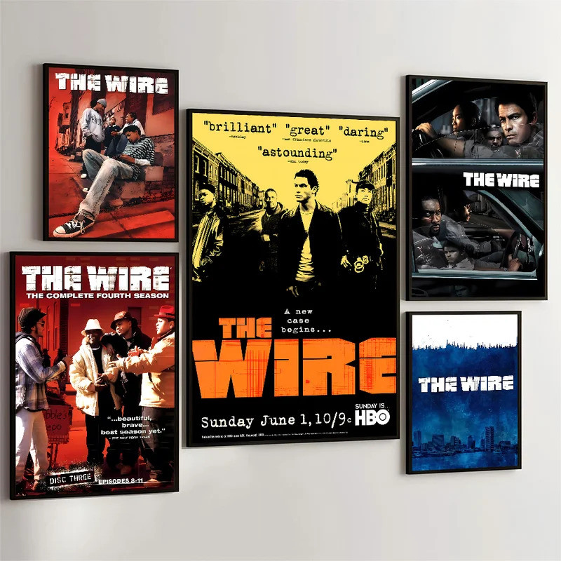 1PC The Wire Poster Movie Sticky Posters Retro Kraft Paper Sticker DIY ...