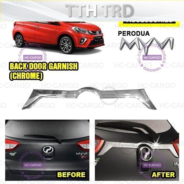 Perodua Myvi NEW 2018 - 2020 Perodua Myvi Chrome Back Door Garnish OEM ...
