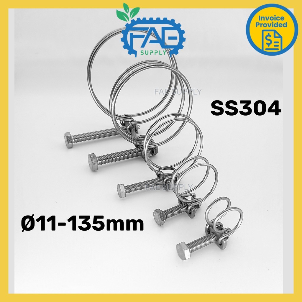 HOSE CLAMP CLIP SS304 DOUBLE WIRE HOSE CLAMP CLIP radiator hose clamp ...