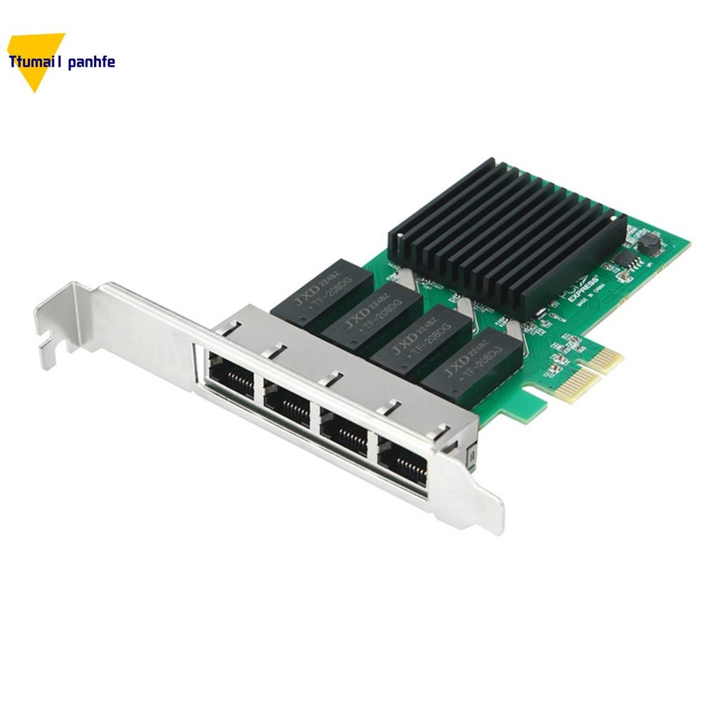 4 Port Network Card PCI Express X1 to RJ45 RTL8111H Chip 10/100/1000Mbps Gigabit Ethernet Lan ...