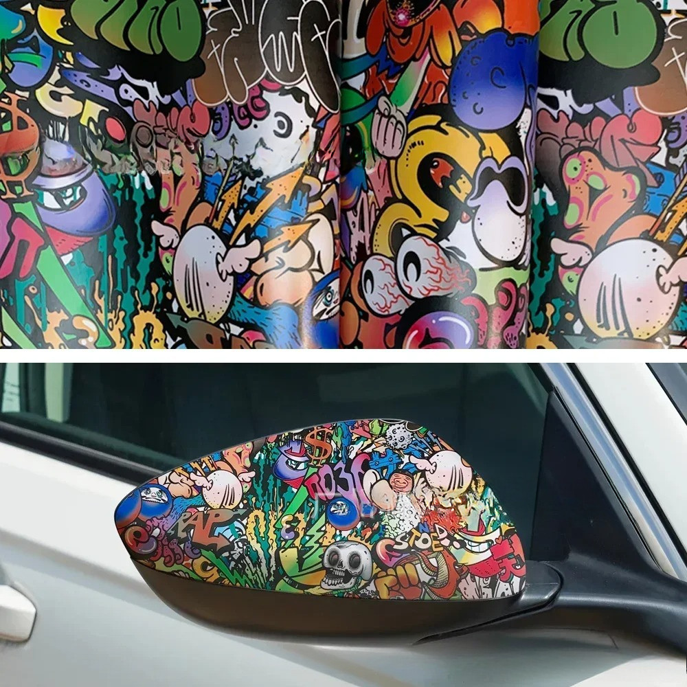 HD Cartoon Sticker Bomb Wrap Camo Vinyl Wrap Film Sticker Graffiti Bomb ...