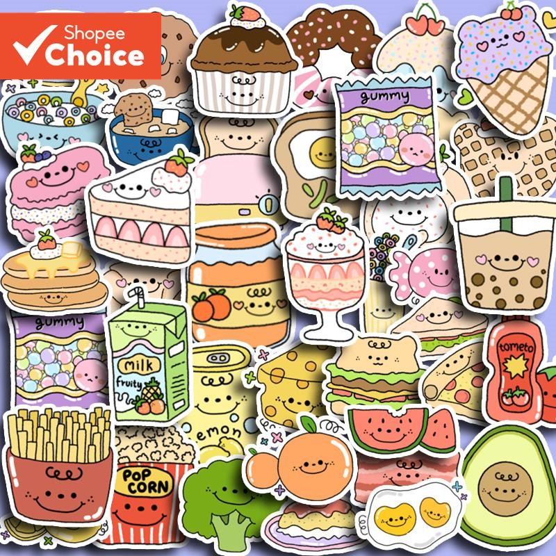 40Pcs Delicious To Eat Sticker Diy Computer Stickers For Water Bottles ...
