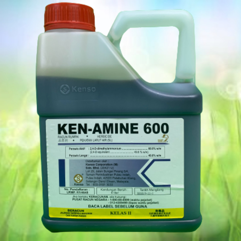 [ORIGINAL] 4L KEN-AMINE 600 Racun Rumput/RACUN RUMPAI/Racun Serap ...