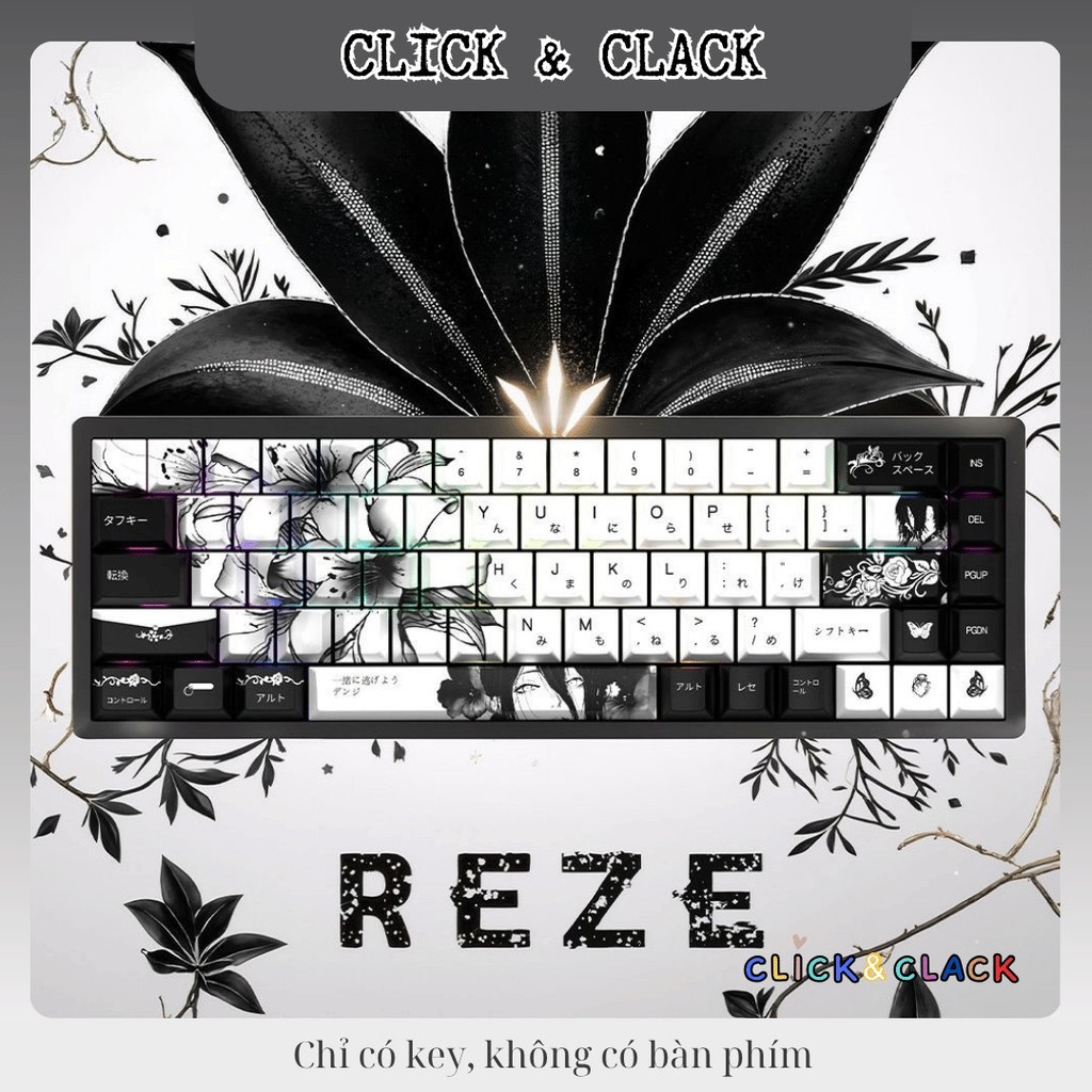 Bilingual anime Keycap through led ninja (Side Print) forward circuit ...