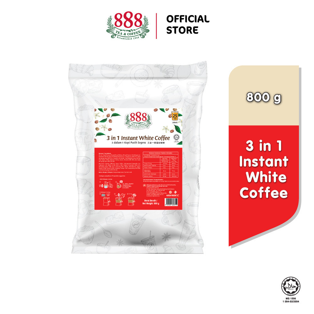 888 3 In 1 White Coffee Powder (800g) | Shopee Malaysia
