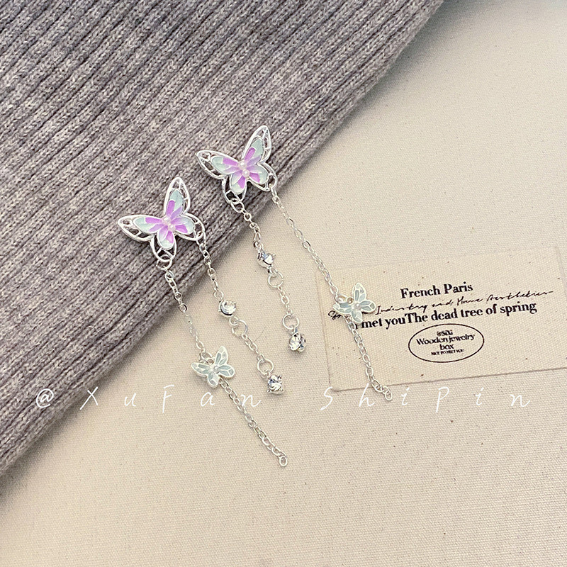 Produk baru # 2024 Anting-anting Rama-rama Ungu Baharu Reka Bentuk ...