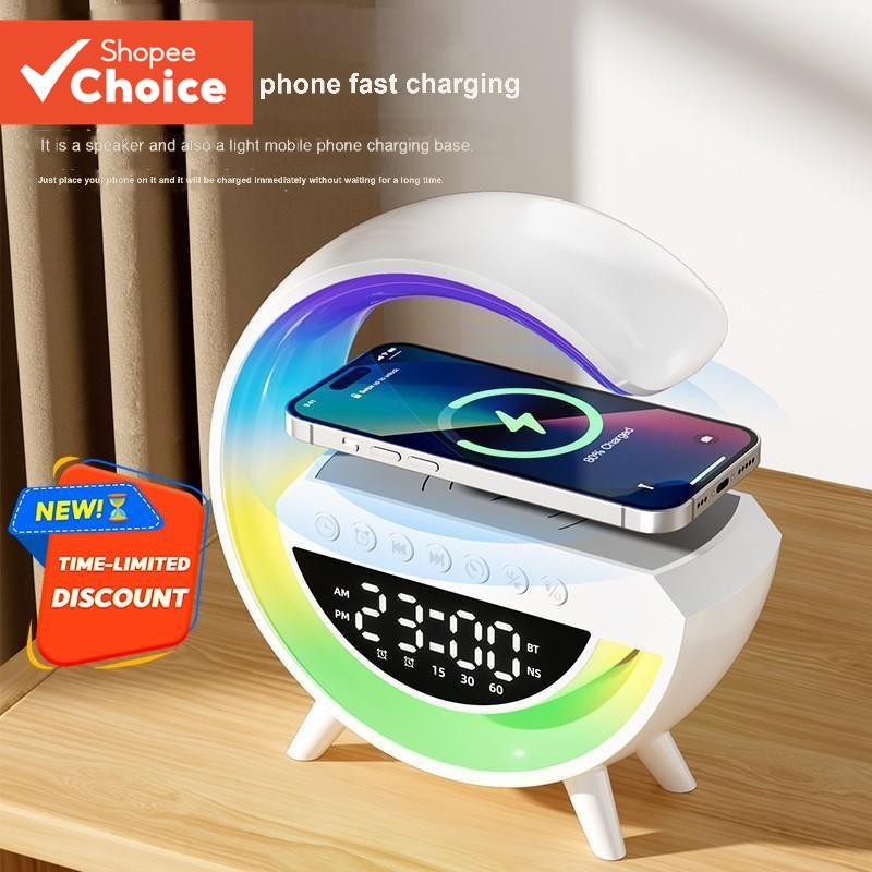 BT-3401 Bluetooth Speaker Night Light Alarm Clock Smart Desktop New ...