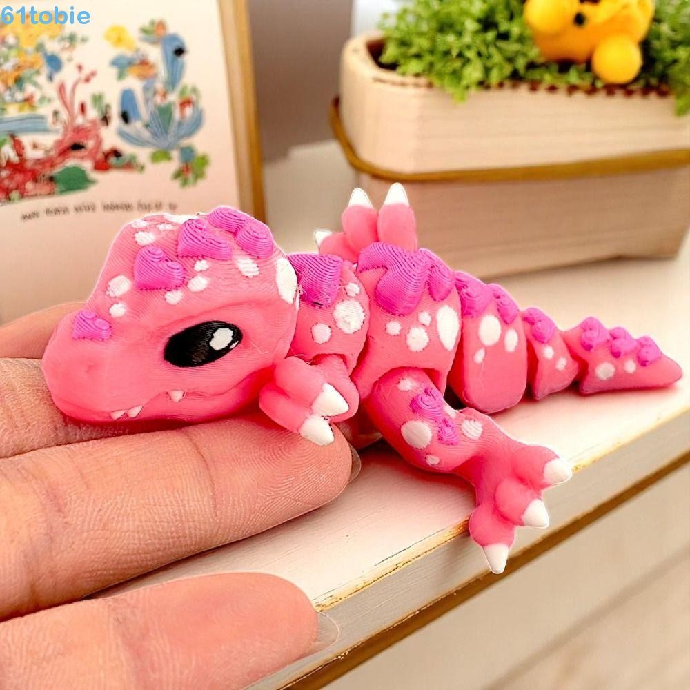 TOBIE 3D Rotatable Articulated Dragon, Movable Joints Handicraft 3D ...