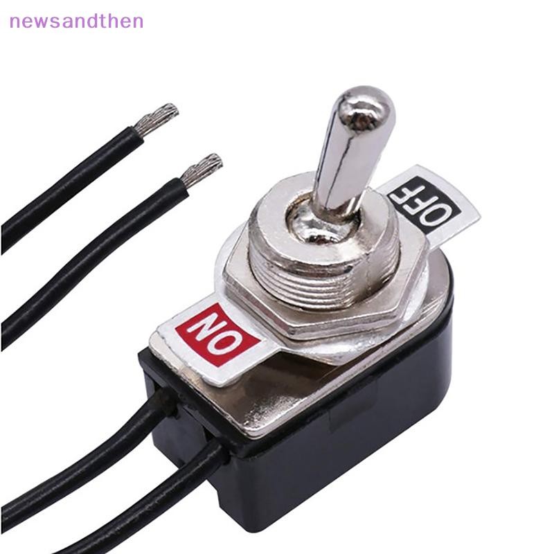 newsandthen AC250V 3A On/Off Prewired Standard Toggle Switch With Wire ...