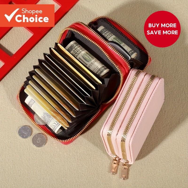 Compact and Classic Women's Wallet: Secure Zip-Around Nylon Coin Purse ...