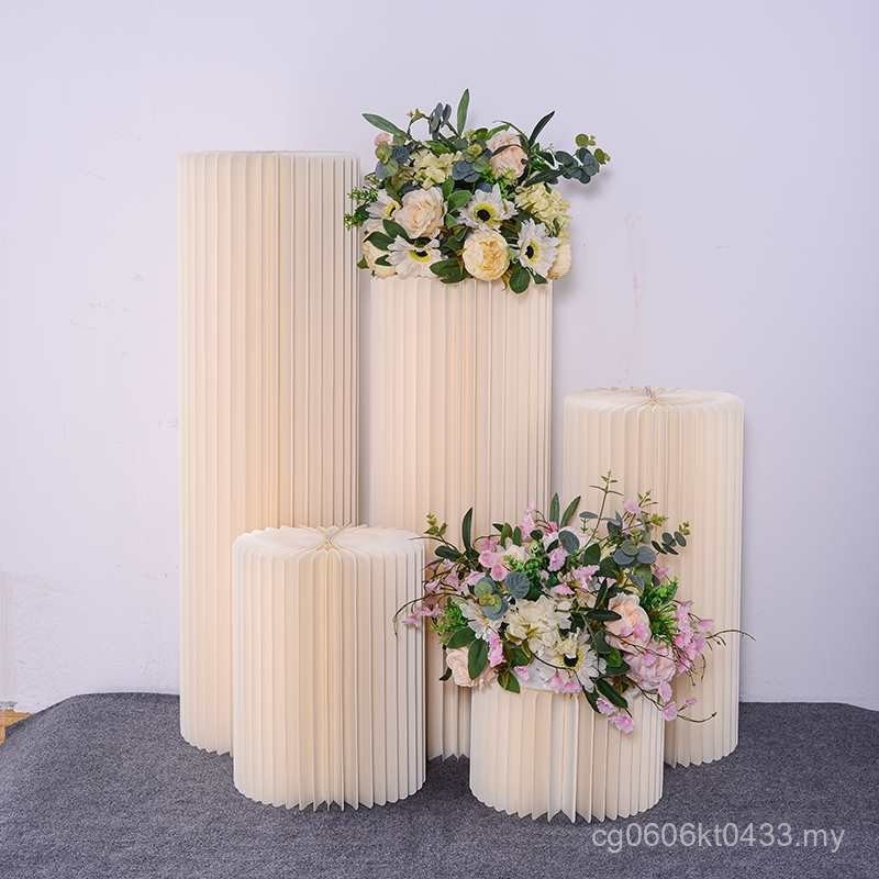Pearl Pillar Decoration Wedding Road Guide Window Origami Paper Dessert ...