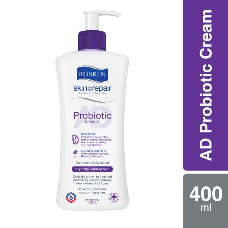 Rosken Skin Repair AD Probiotic Cream 400ml | Relieve Symptom of Eczema ...
