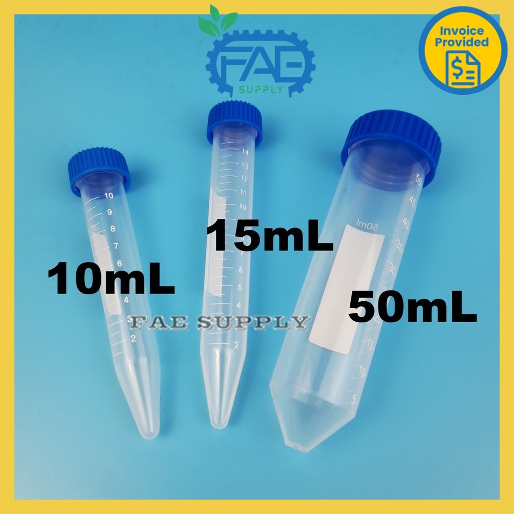Centrifuge tube falcon 50ml 15ml 10ml 10pcs disposable test tube Blue ...