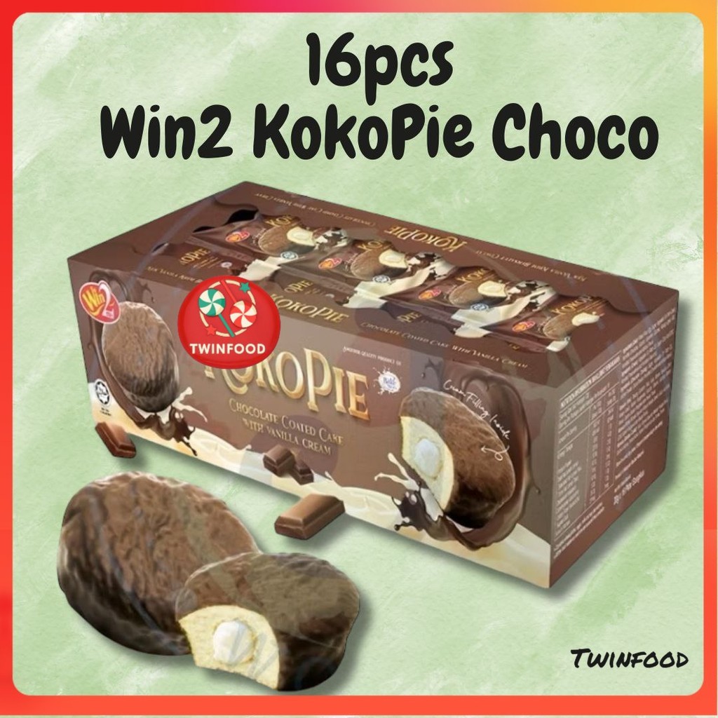 Kek Lapis Win2 Kokopie Salut Coklat & Krim Vanila - 16 keping (HALAL ...