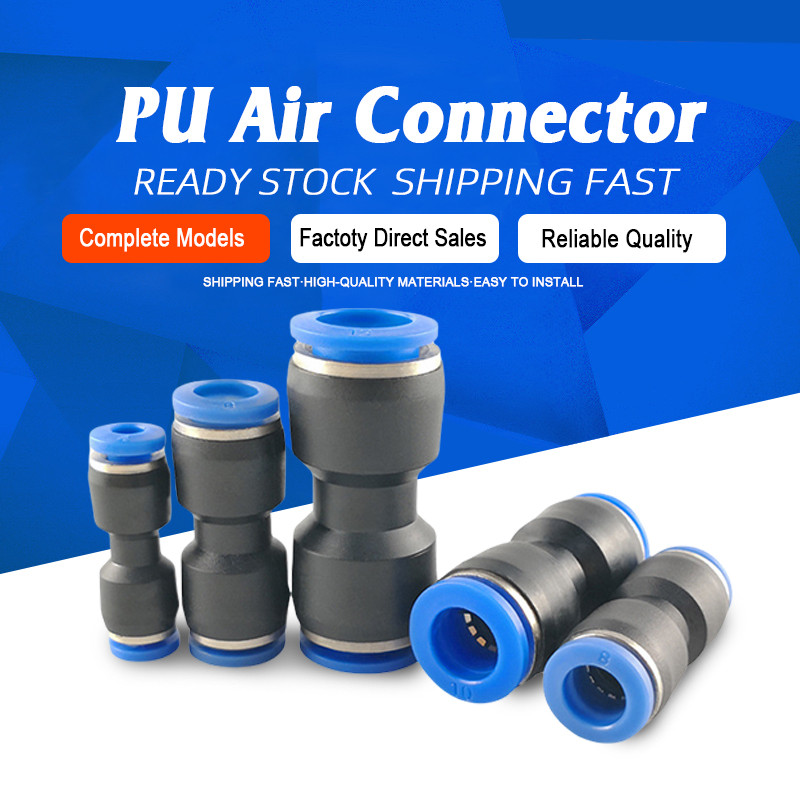 PU Pneumatic Air connector PG Quick Joint Push in Hose Adapter Fitting ...