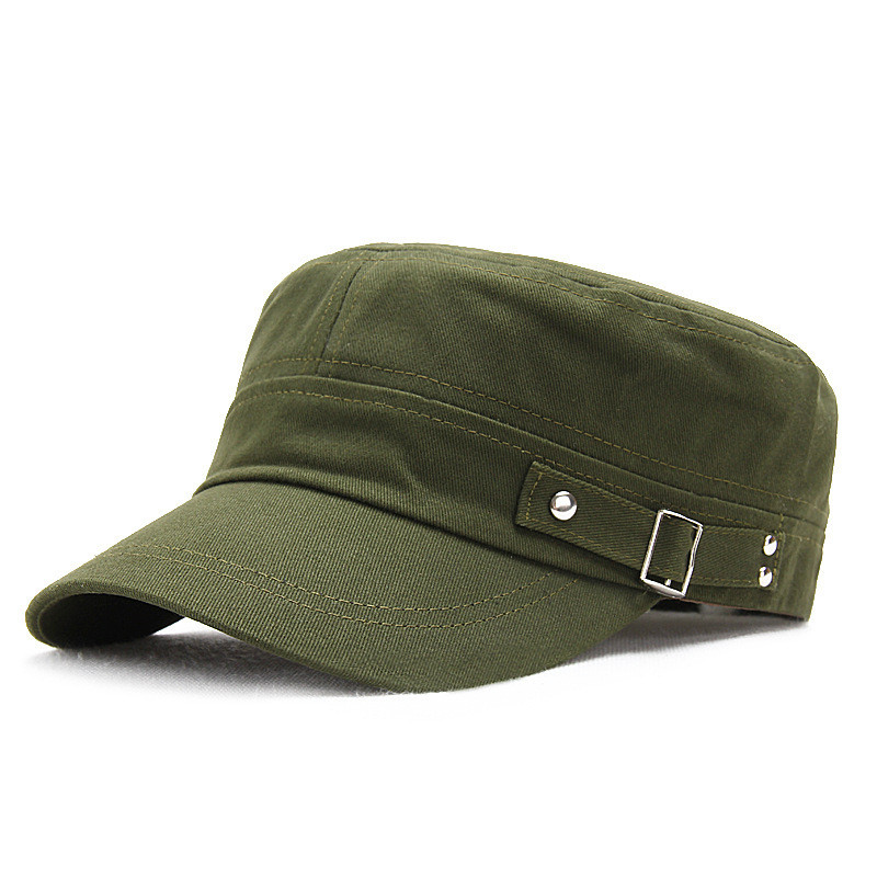 New Korean Casual Flat Top Hat Outdoor Sun Hats Military Cap Simply ...