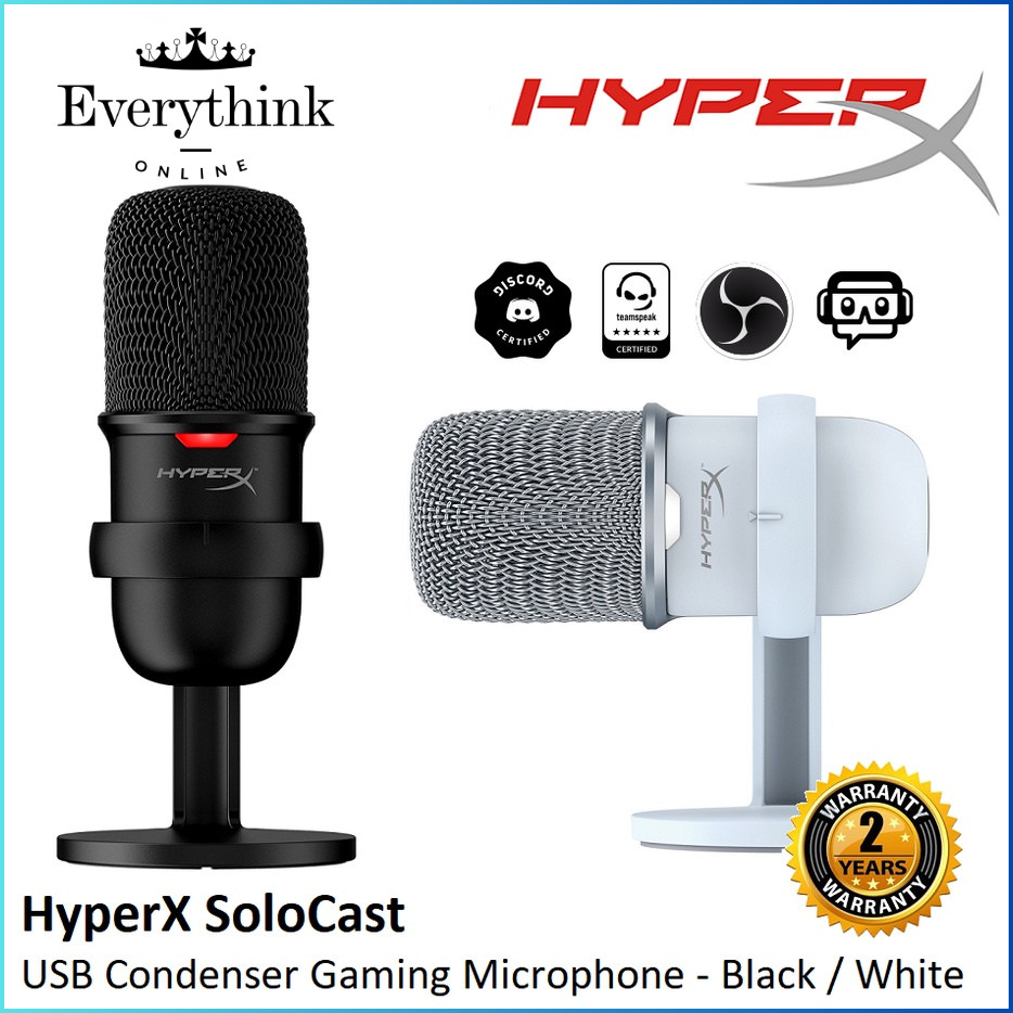 HYPERX HYPER-X SOLOCAST USB GAMING MICROPHONE FOR PC,PS4 WITH TAP-TO-MUTE SENSOR (4P5P8AA ...