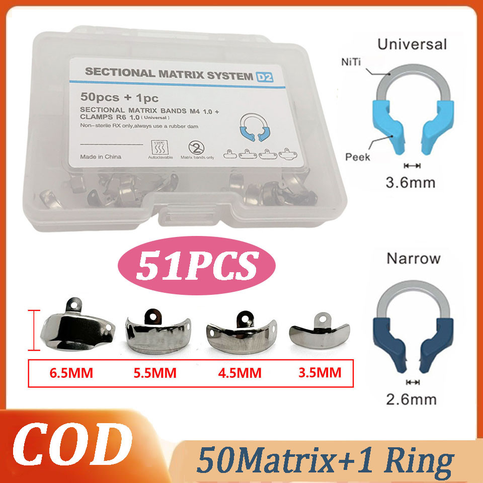 Dental Matrix Bands Clamp Sectional Contoured Matrix System Metal ...