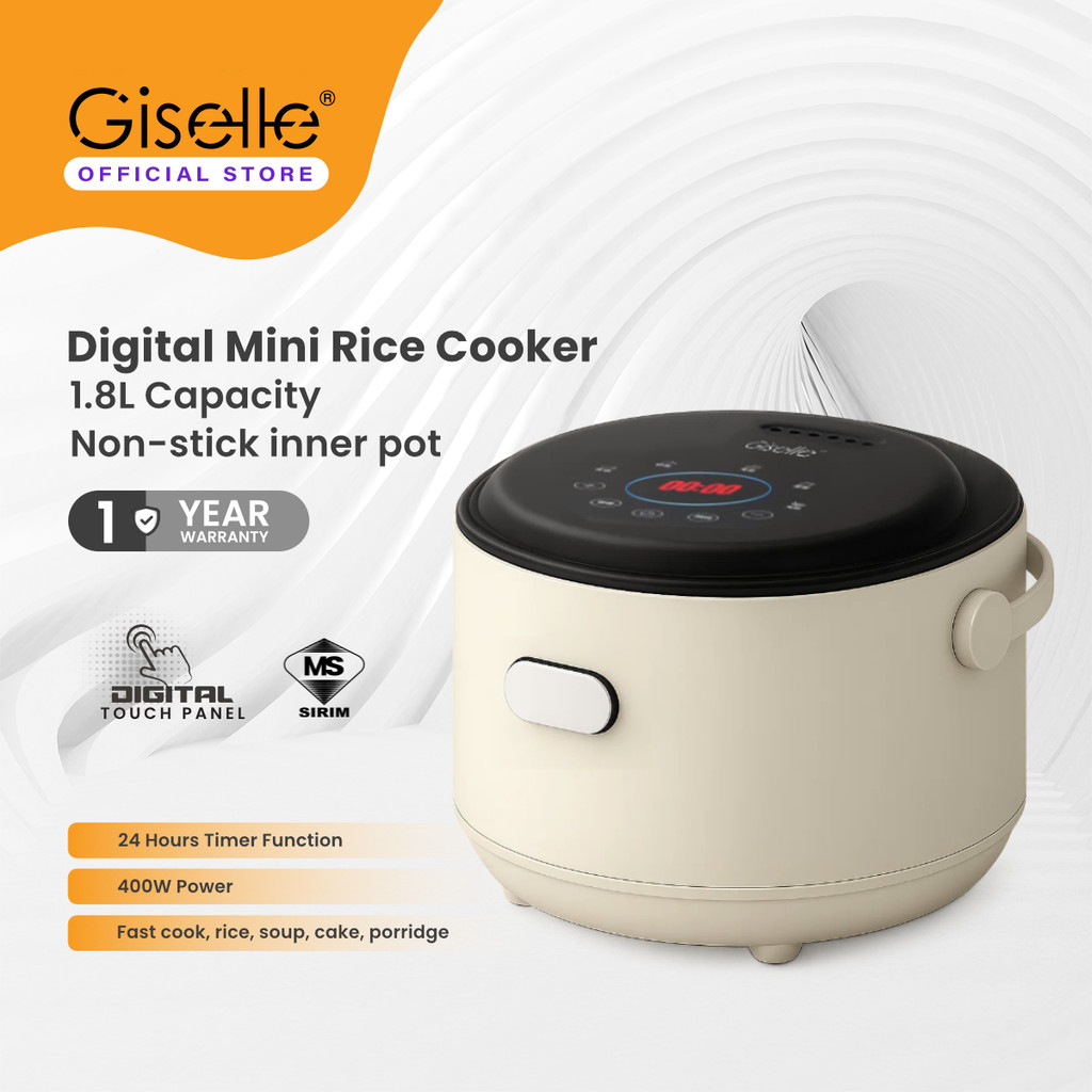 [SIRIM Certified] Giselle 1.8L Digital Multifunction Rice Cooker (400W ...