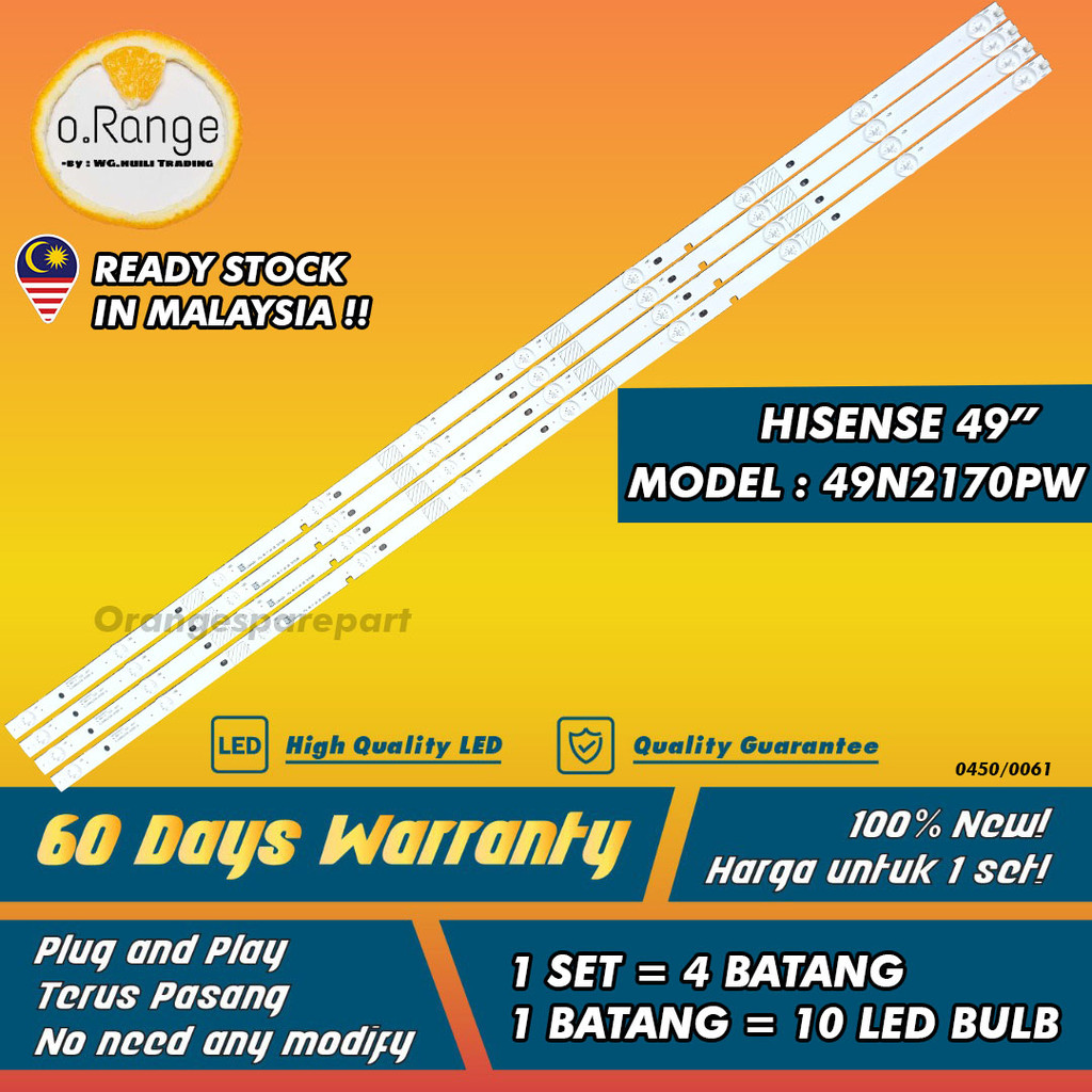 49N2170PW HISENSE 49" LED TV Backlight (LAMPU TV) HISENSE 49" INCH LED ...