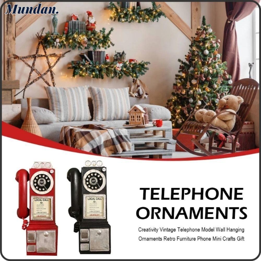 MUNDAN Telephone Model, Vintage Wall-Mounted Telephone Ornament ...