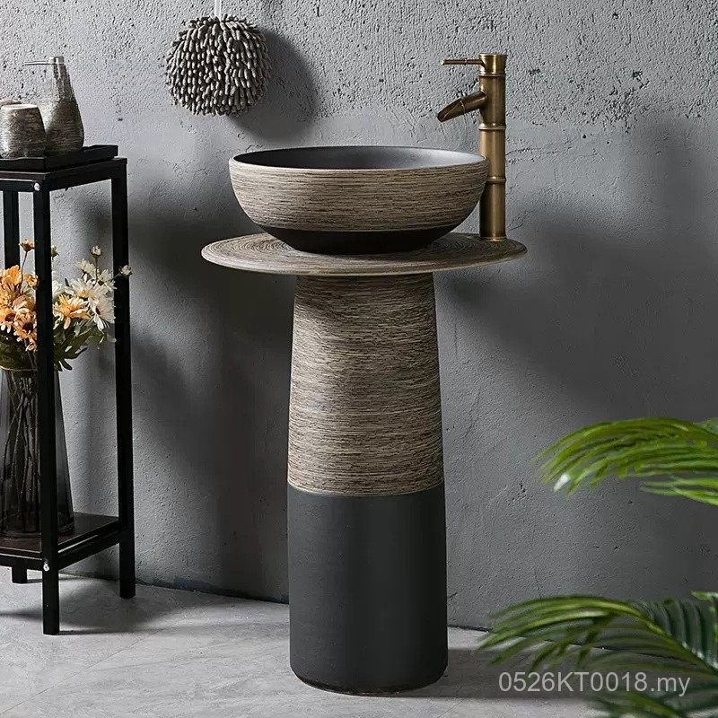 Club Washbasin Column Basin Washbasin Bathroom Xiong One-Piece Vertical ...