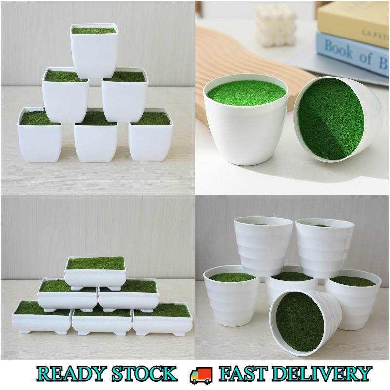 Plastic Artificial Flower Pot with Foam Moss for Artificial Plant Tree ...