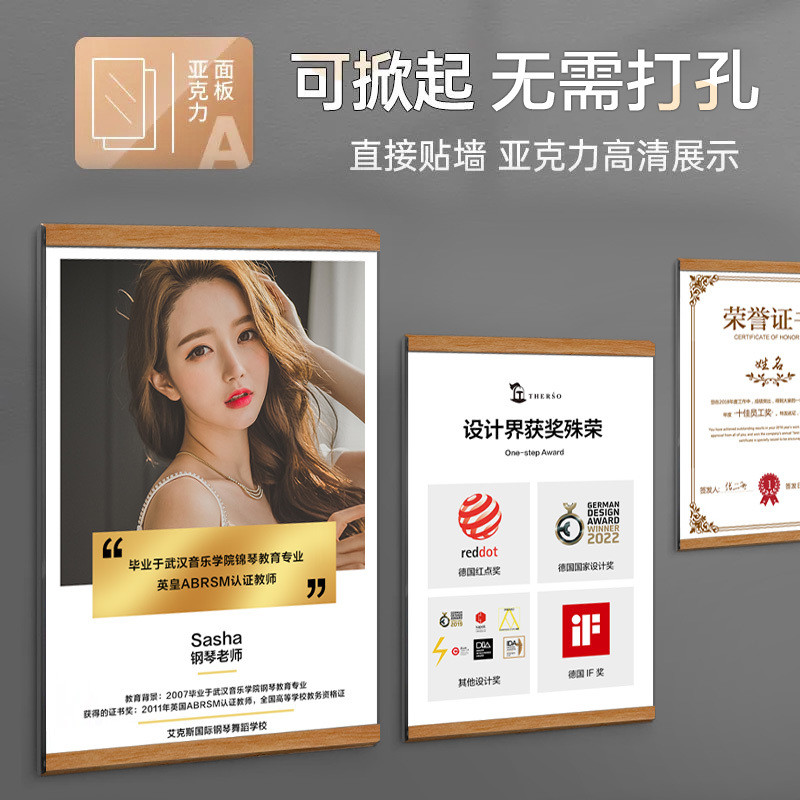 Teacher Introduction Coach Display Wall Log A4 Beech Photo Frame ...