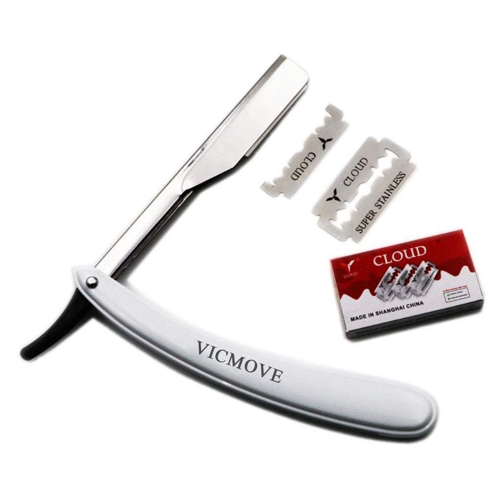 Professional Barber Straight Edge Razor Safety with 100-Pack Derby ...