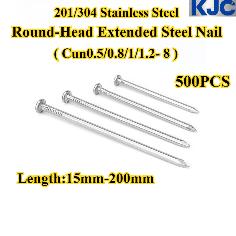 [KJC-GJL] 201/304Stainless Steel, Round-Head Extended Steel Nail, (Cun0 ...