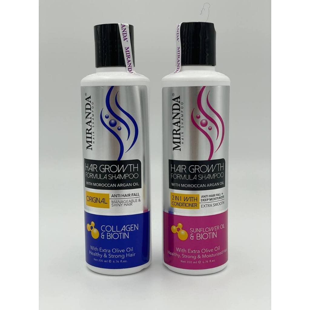MIRANDA HAIR SHAMPOO HAIR GROWTH FORMULA SHAMPOO WITH MOROCCAN ARGAN ...
