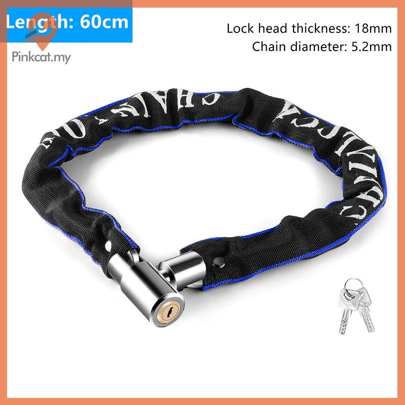 Pinkcat Bike Chain Lock Heavy Duty Safety Lock 60CM Metal Anti-theft ...